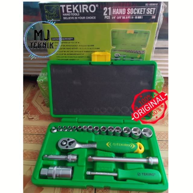 Jual Kunci Shock TEKIRO Kunci Shock Box SC-SE0610 | 1 Set isi 21 Pcs ...