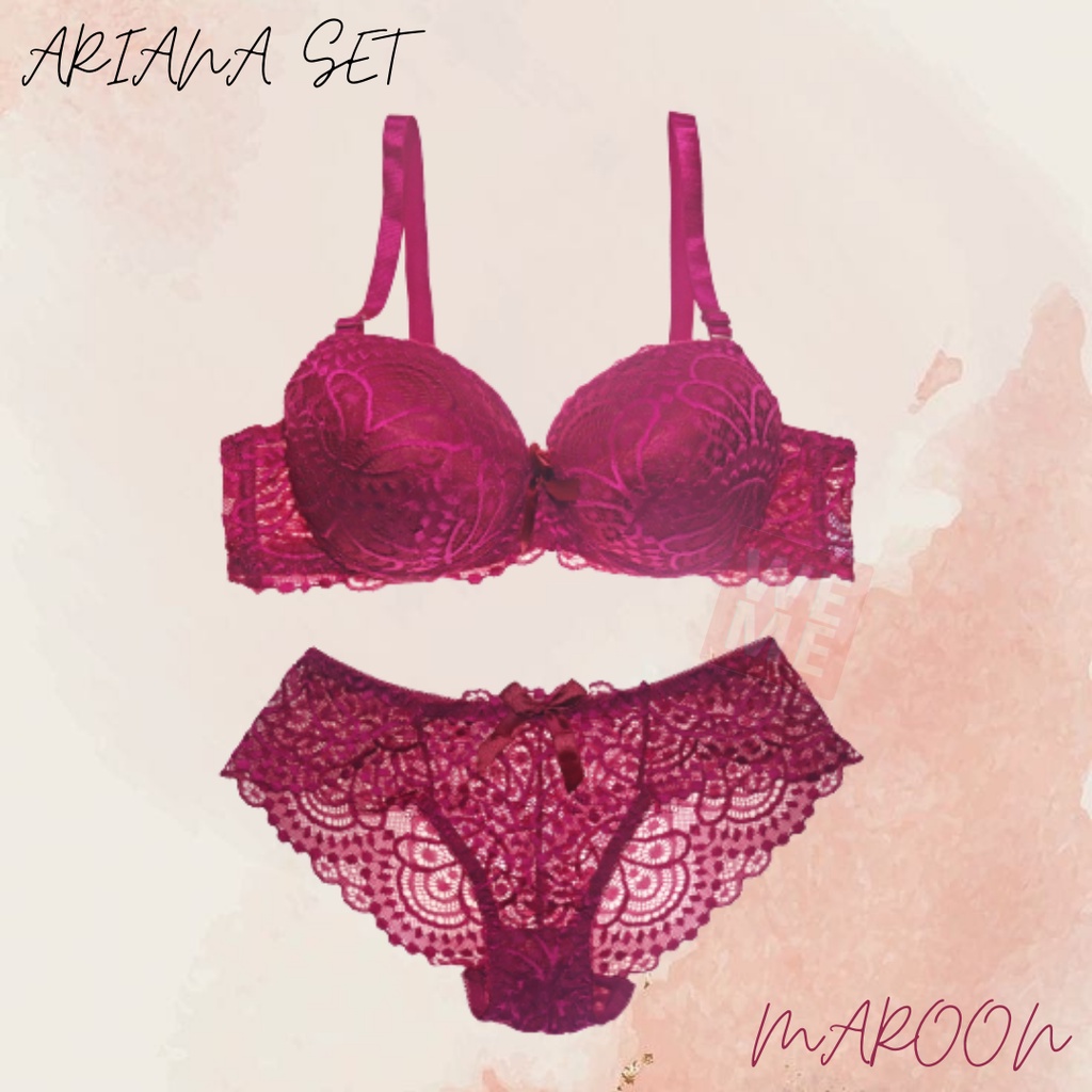 Jual Bra Bh Ariana set + Cd Push UP Weme Style 2021 Cup B (36B-42B ...