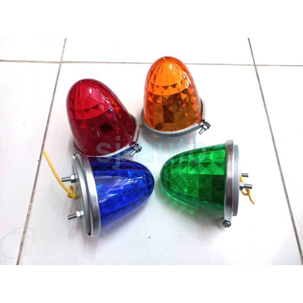 Jual Lampu Bak Truk KM-3 New Plastik Lampu Jambu Besar KM-3 Merah Biru ...