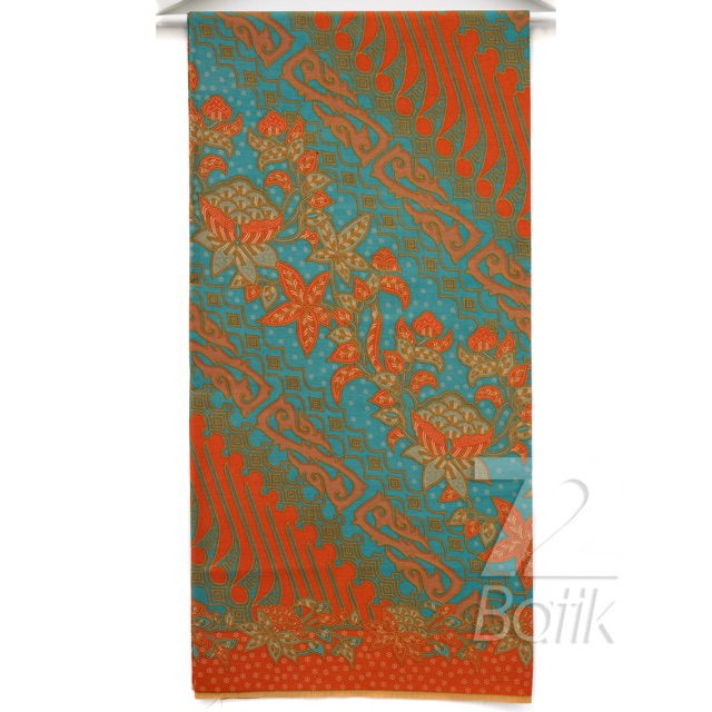 Jual KAIN BATIK PREMIUM Bahan Katun Motif Parang Warna Hijau Toska ...
