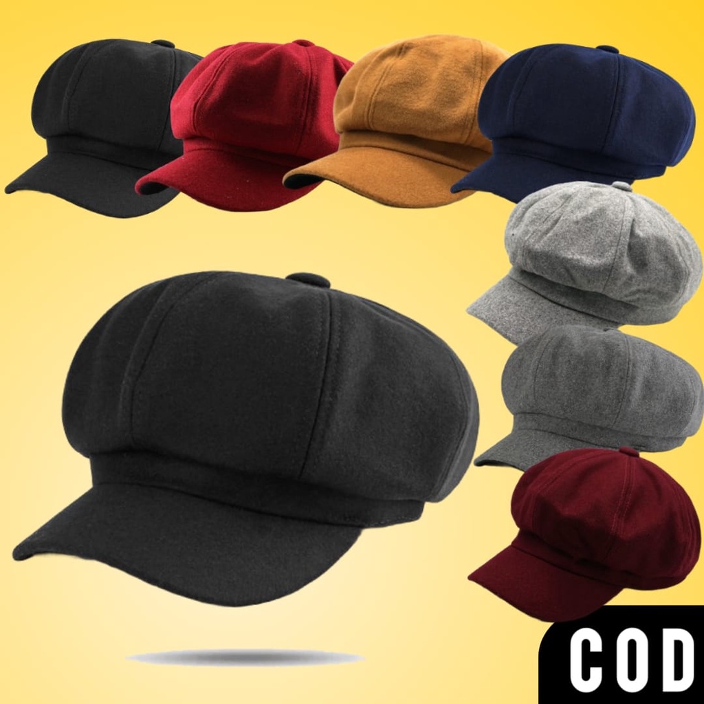 Jual Topi Baret Korea Apolo Newsboy Cap Topi Pet Topi Beret Pria dan ...