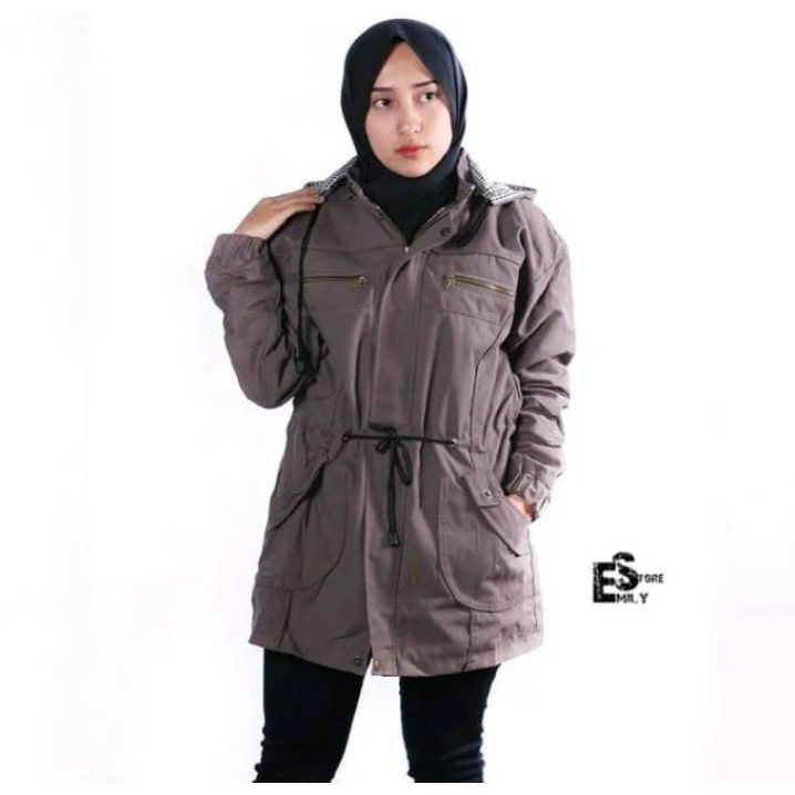 Jual GLORY Jaket Wanita Parka Tahan Angin Cocok Untuk Berkendara ...