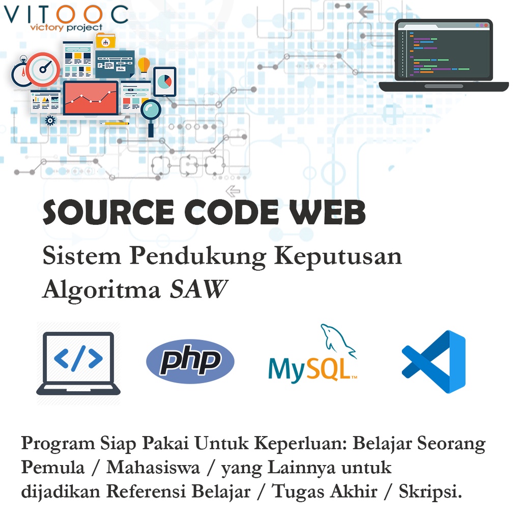Jual FULL SOURCE CODE Sistem Pendukung Keputusan Algoritma Metode SAW (Simple Additive Weighting ...