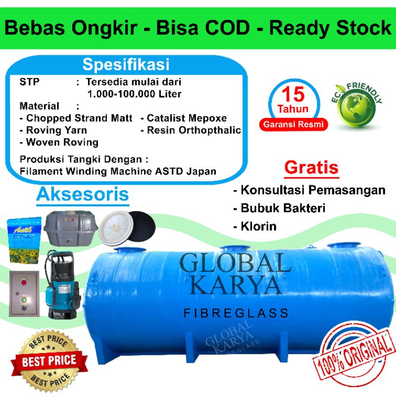 Jual Septictank STP Bio Filter Fillament Winding 1000-100000 L / Biofil ...