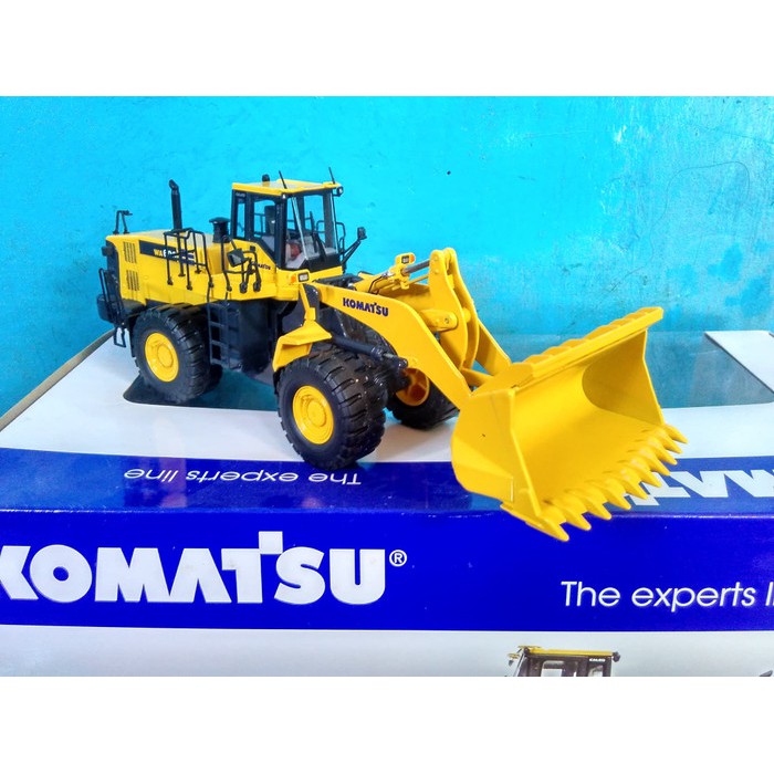 Jual Diecast Komatsu Wa 600 Wheel loader Wa 600 miniatur alat berat kontruk | Shopee Indonesia