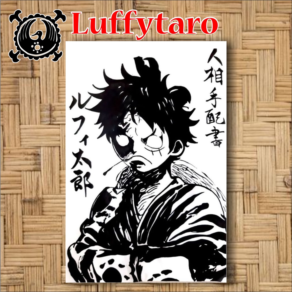 Jual POSTER KAYU HIASAN DINDING DEKOR POSTER WANTED One Piece Luffytaro ...