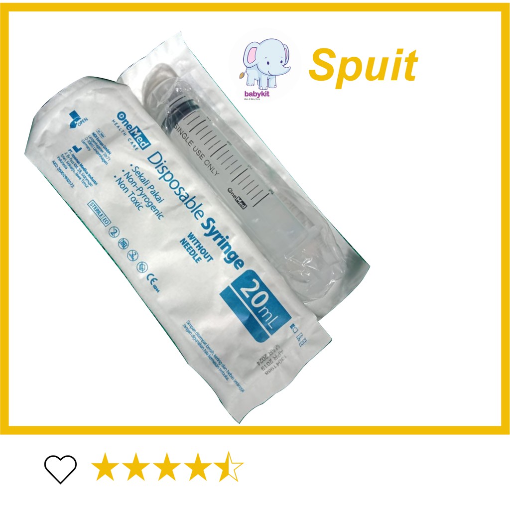 Jual Spuit 20cc One Med Tanpa Jarum Untuk Paket Relaktasi 20ml 20 cc ml ...