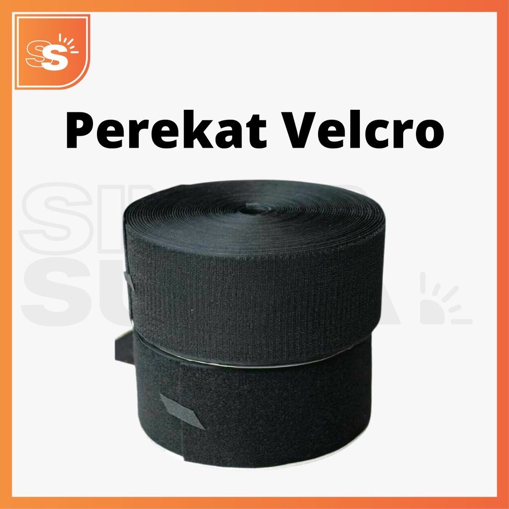 Jual Perekat Velcro Ukuran 2,5cm (1 Inch) Putih & Hitam @20 Yard / Roll ...