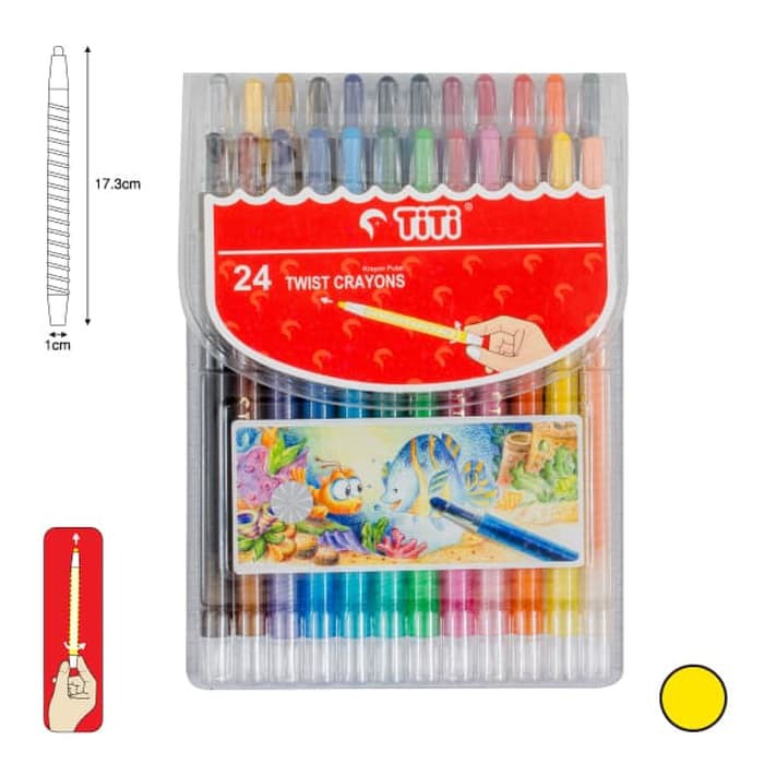 Jual Twist Crayon TI-CP-24T (24 Colors) | Shopee Indonesia