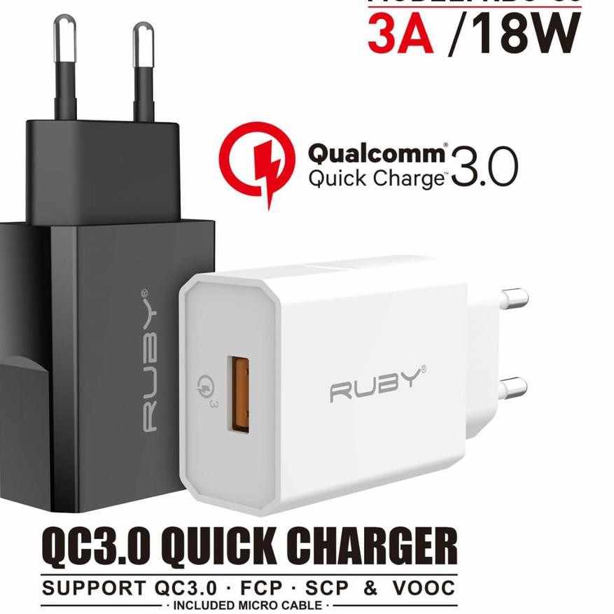 Jual (PR-063FG) CHARGER QC 3.0 RBC-30 RUBY QUICK CHARGE ,,,MKCH ...