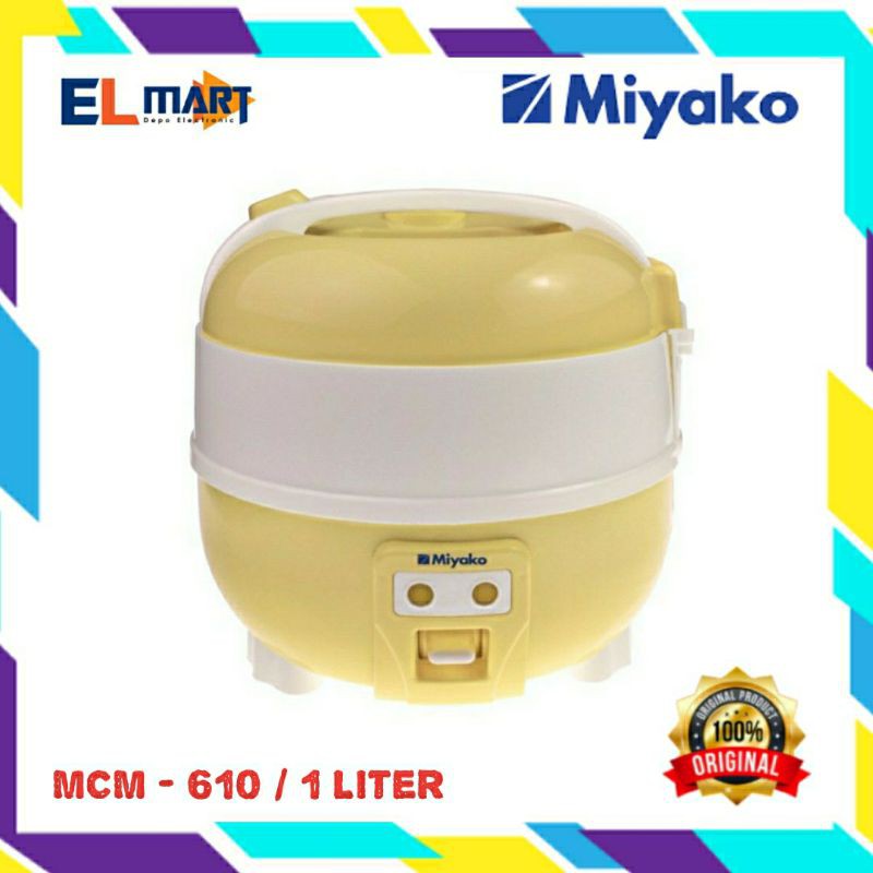 Jual MIYAKO magic com kecil 3in1 1 liter MCM 610 / rice cooker miyako ...
