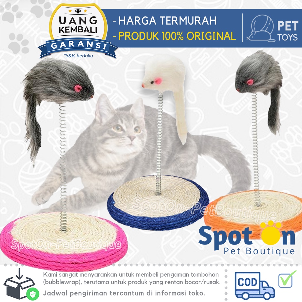 Jual Mainan Garukan Kucing Dengan Tikus Per | Cat Scratcher | Cakaran ...
