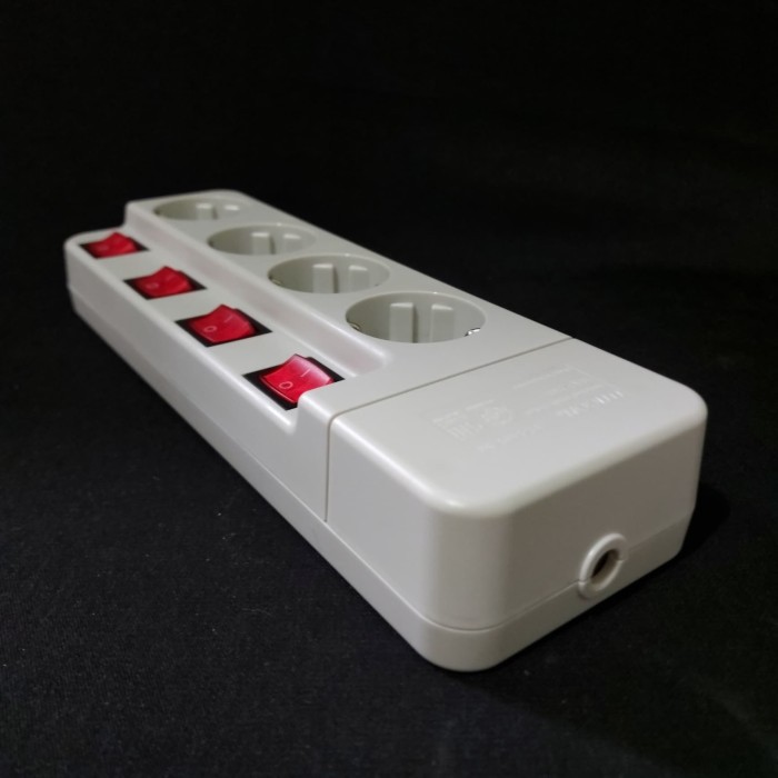 Jual Stop Kontak arde 4 Lubang + 4 Saklar ( On/Off ) Uticon ST-1485 SN ...