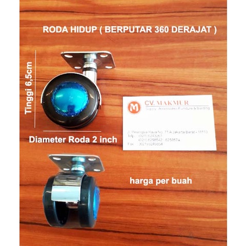 Jual Roda Furniture 2 inch / 50mm hidup / Roda kaki sofa / Roda Rak ...