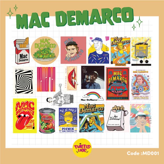 Jual Aesthetic Sticker Tumblr | Mac Demarco | Shopee Indonesia