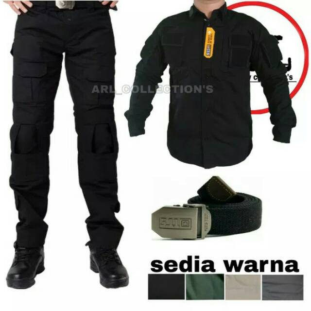 Jual Celana kemeja tactical drone satu set seragam army tactical top promo setelan outdoor+sabuk ...