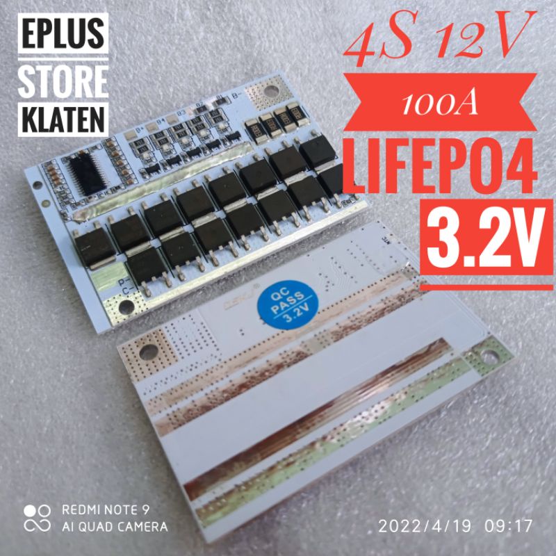 Jual BMS 4S 12V 100A 3.2V Lipo LiFePo4 baterai proteksi bateray - B103 | Shopee Indonesia