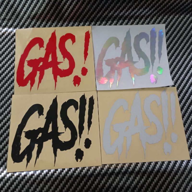 Jual Sticker cutting GAS stiker racing GAS!! motor | Shopee Indonesia