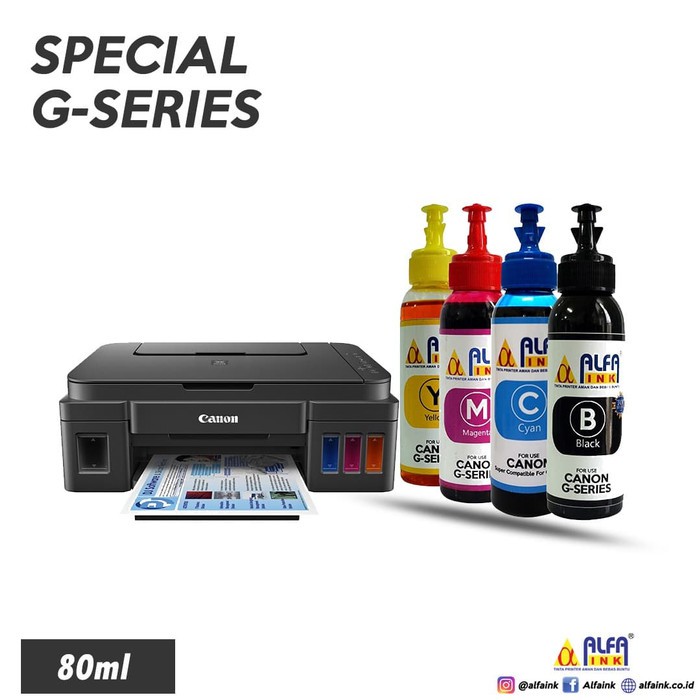 Jual Alfa Ink Tinta Printer Canon G-series 80 ml Blackk | Shopee Indonesia
