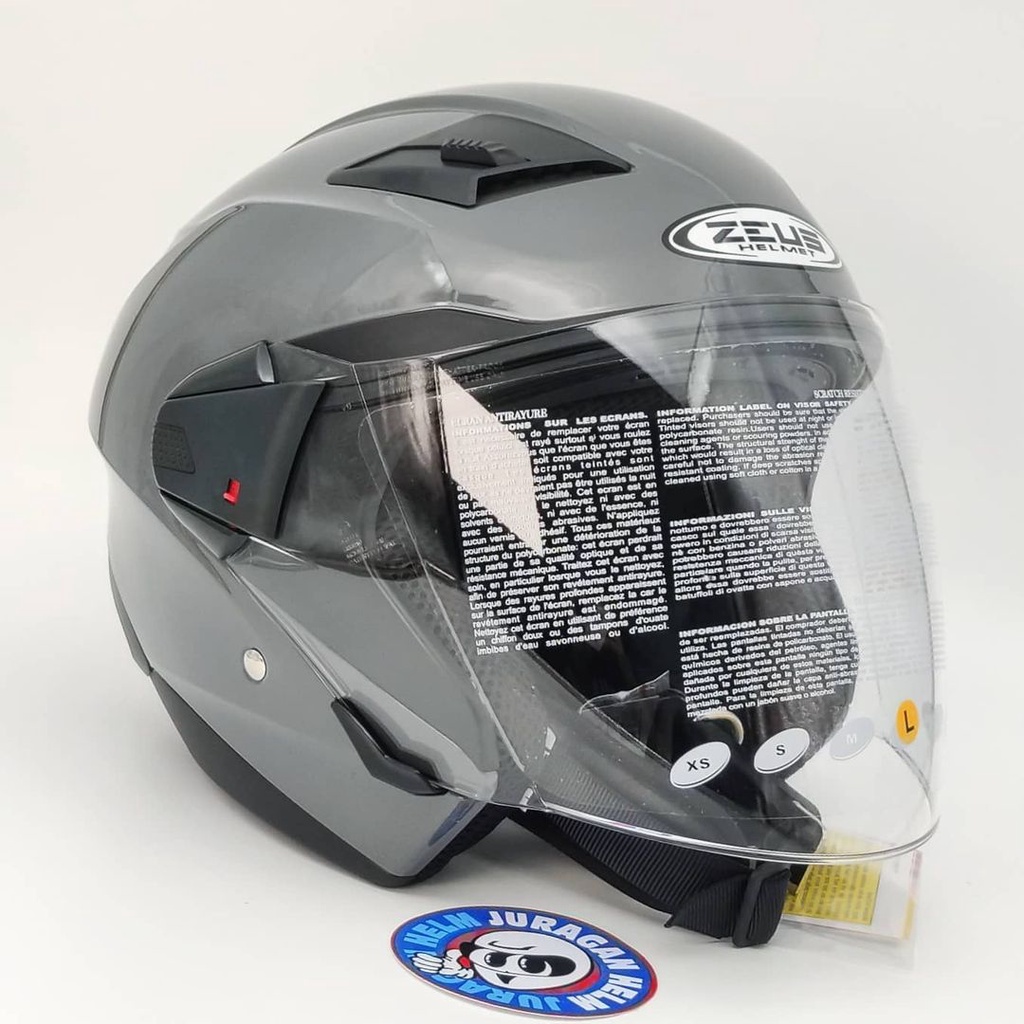 Jual Zeus ZS611 GREY Double Visor Z611 611 | Shopee Indonesia