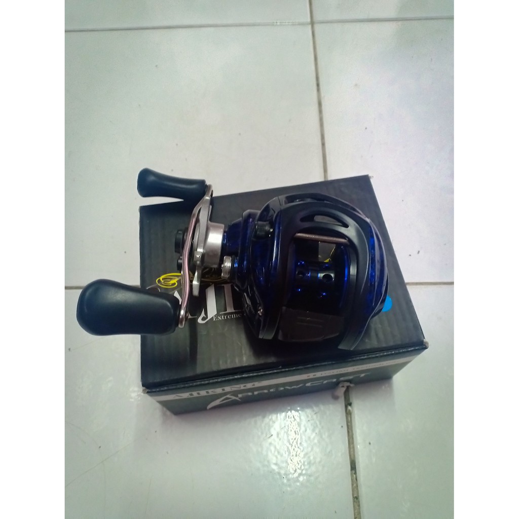 Jual Reel Baitcasting BC Ajiking Arrow Cast Hitam List Biru High Ratio ...