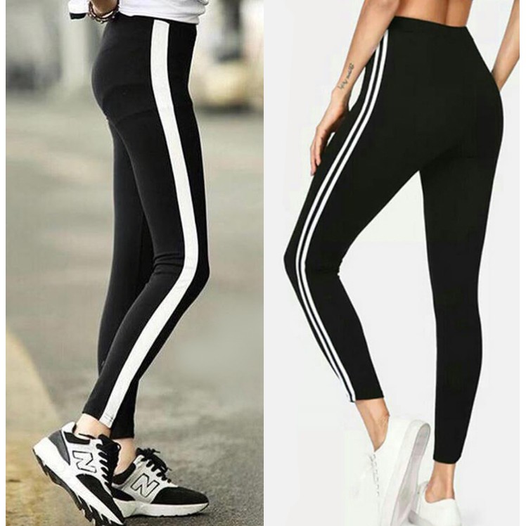 Jual Legging List 2 Putih Warna Import Premium | Shopee Indonesia