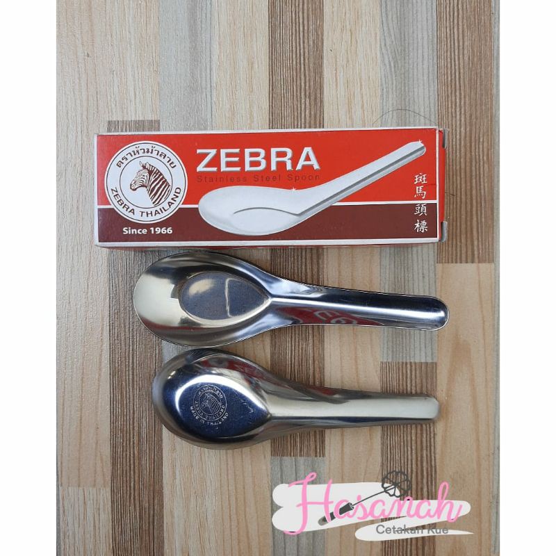 Jual {10.10} Sendok bebek stainless zebra besar/chinese spoon zebra ...