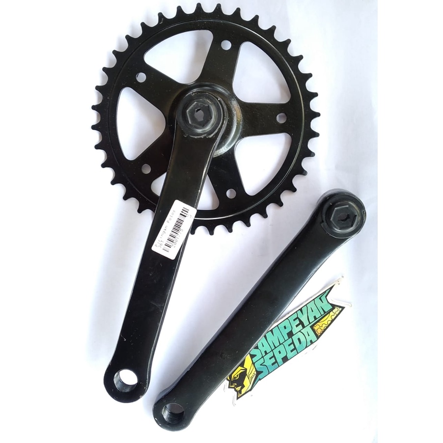 Jual Crank Sepeda Gigi 36T Arm 165mm Gir Piringan MTB Mini Depan Besi ...
