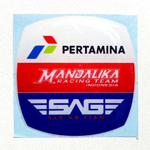 Jual Stiker MANDALIKA PERTAMINA RACING TEAM SAG Stiker Emblem Timbul ...