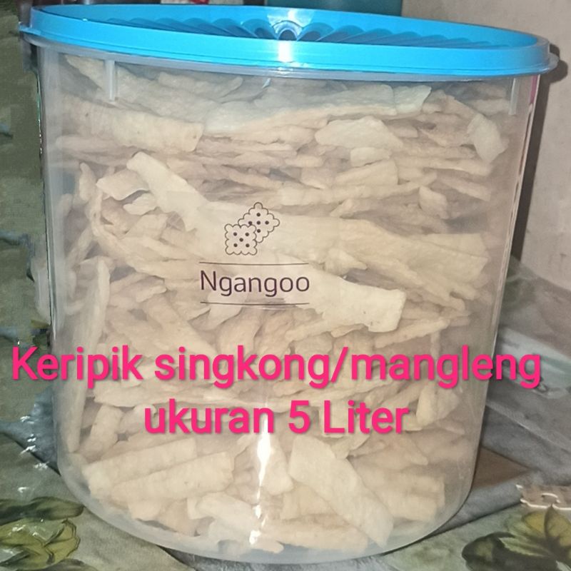 Jual keripik singkong mangleng khas Gunung kidul ukuran toples 5 Liter ...