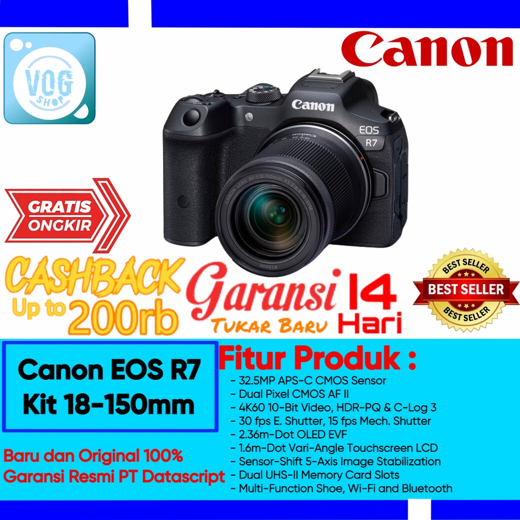 Jual Canon EOS R7 Kit 18-150mm Mirrorless Camera | Shopee Indonesia