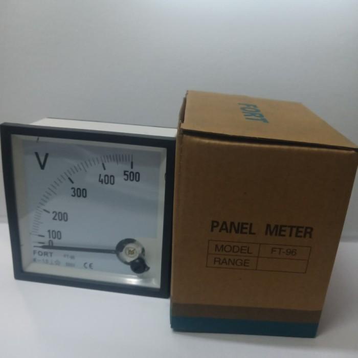 Jual Voltmeter Voltmeter Ft-72V Volt Meter Analog 72X72 500V/300V Fort ...