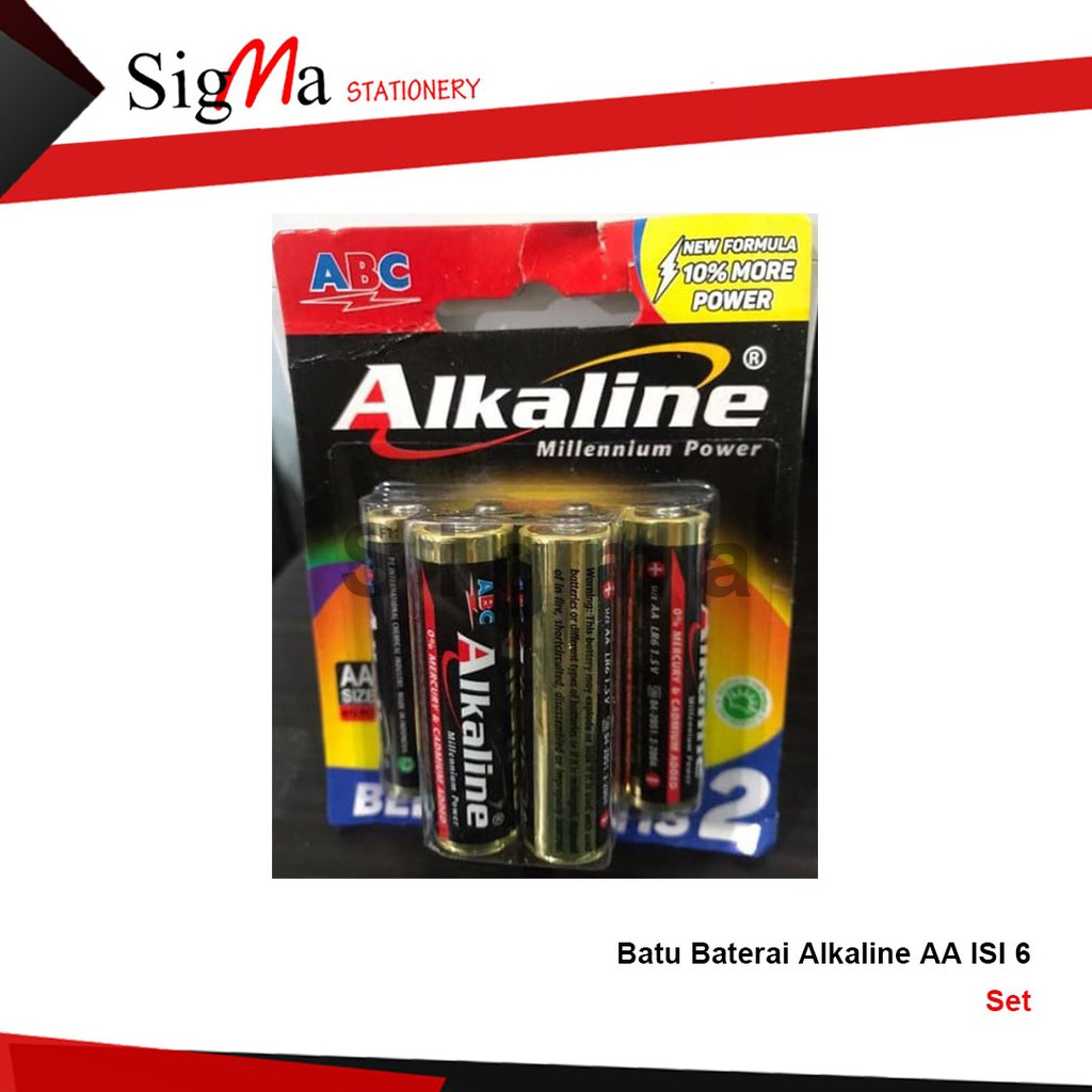 Jual Batu Baterai ALKALINE AA / AAA Isi 6 per Set | Shopee Indonesia