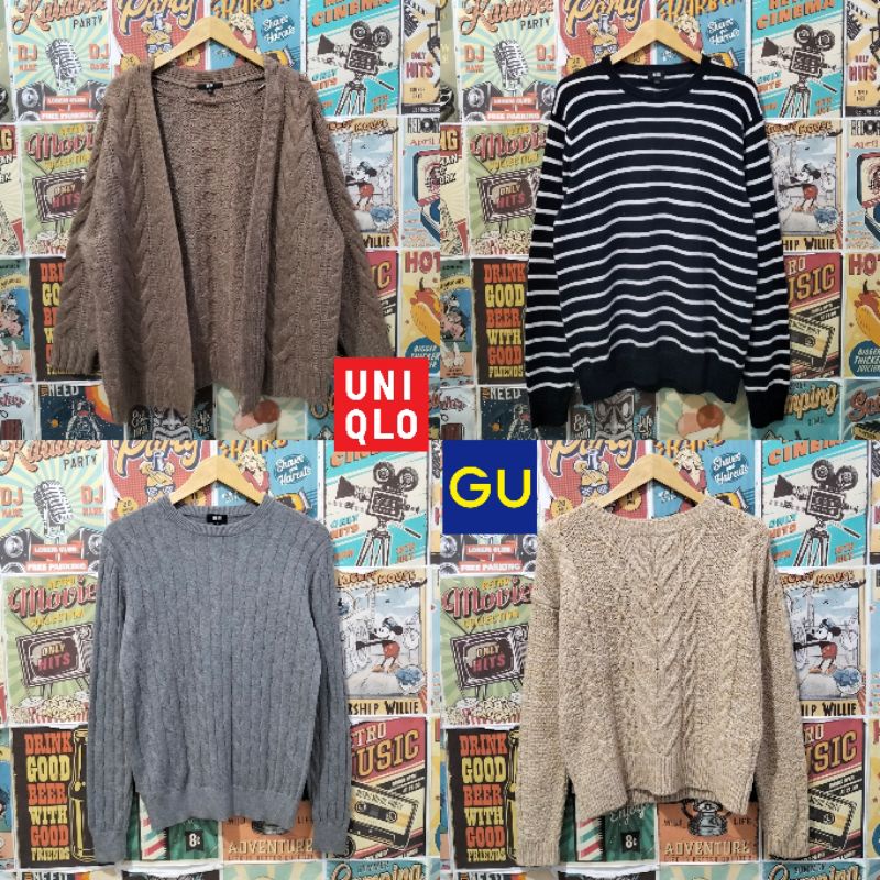 Jual PART 1 SWEATER RAJUT PREMIUM BRANDED UNIQLO-GU | Shopee Indonesia