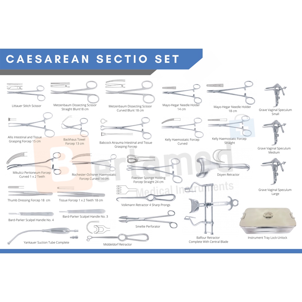 Jual Sectio Cesarean Instrument Set / Set Instrumen Cesar / Caesarean ...