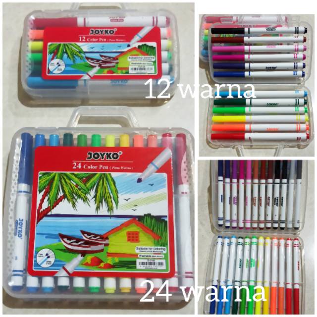 Jual Pena warna Joyko / Color pen Joyko CLP-04 12 warna / Color pen ...
