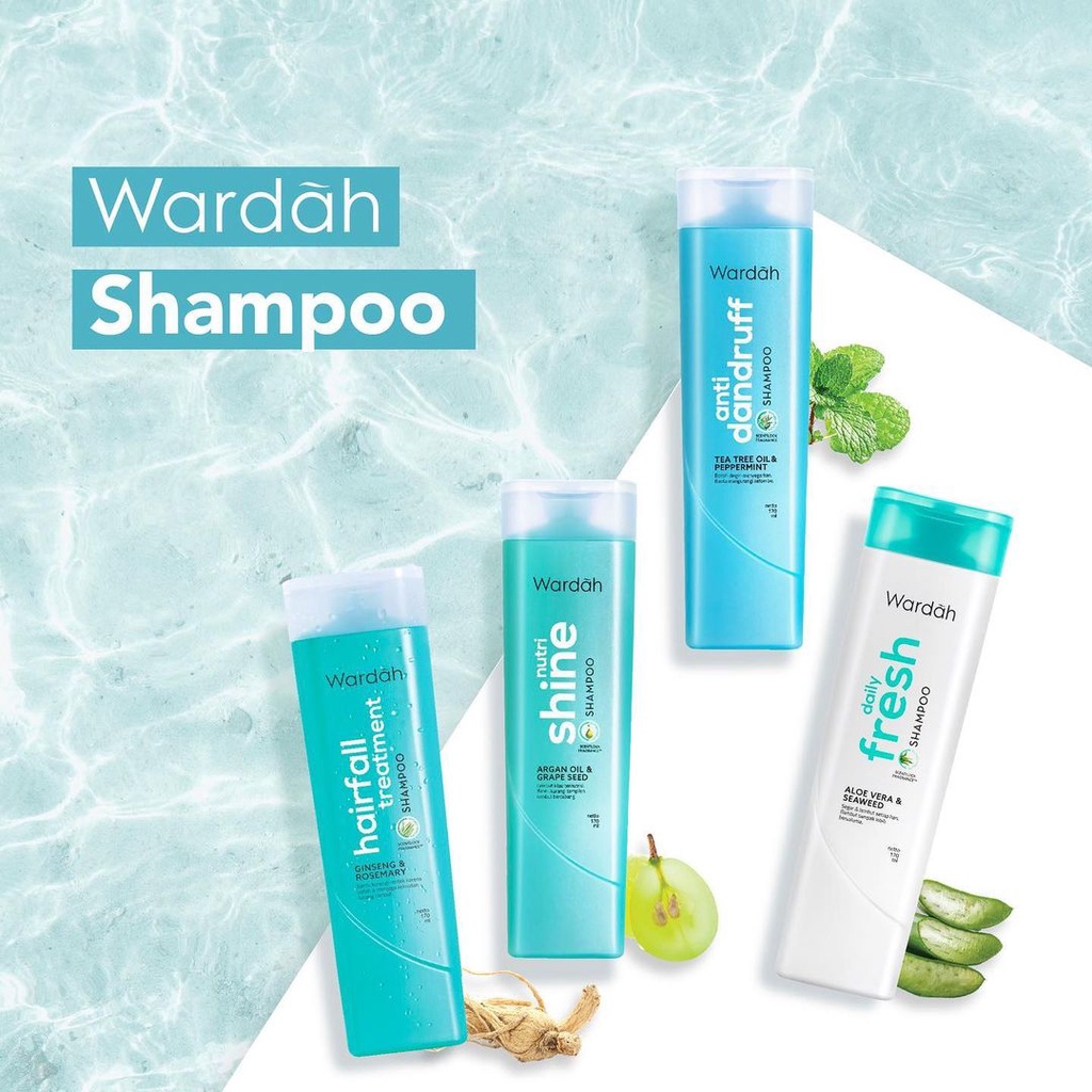 Jual Wardah Shampoo 170 ml || anti ketombe || perawatan rambut rontok | Shopee Indonesia