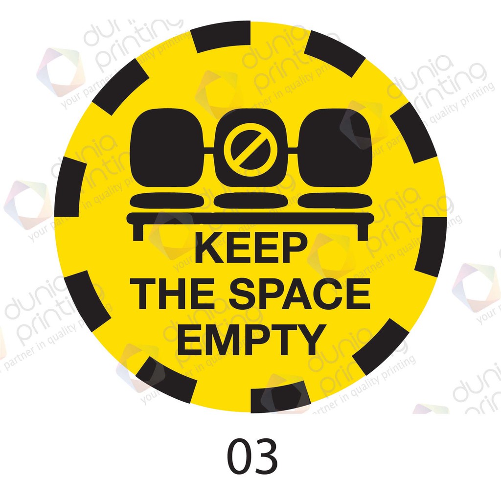 Jual Stiker Kursi / Stiker Bangku/ Tempat Duduk - Stiker Jaga Jarak ...