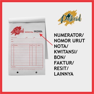 Jual NUMERATOR NOTA 1 RIM, Cetak Tambahan Nomor Urut Nota/ Kwitansi ...