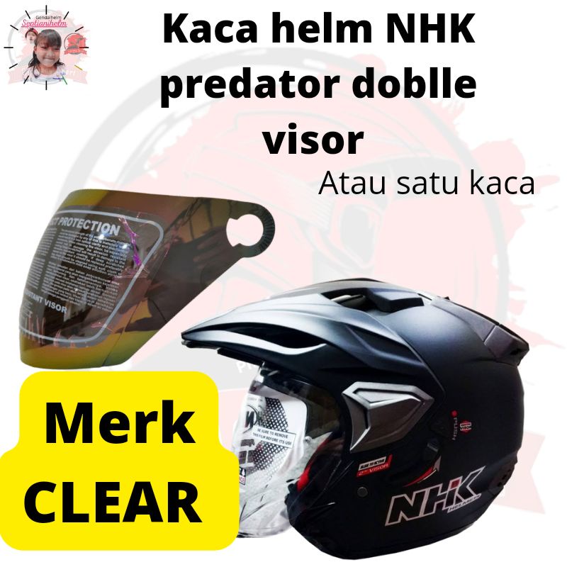 Jual KACA HELM NHK PREDATOR DOBEL VISOR (2KACA) KACA NHK Godzilla visor ...