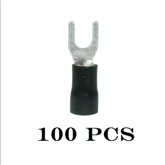 Jual Per Bungkus Skun Y Untuk Kabel Terminal Tipe SV 3.5 - 4 Warna Hitam | Shopee Indonesia