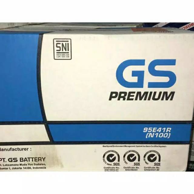 Jual Aki accu N100 GS Astra Premium + Air aki Bus Taft Genset | Shopee ...