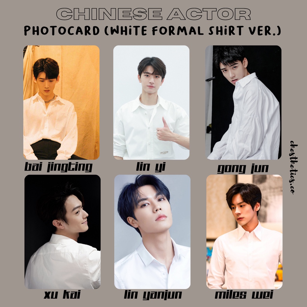 Jual Aktor China Actor White Formal Shirt Ver. Photocard (Lin Yanjun ...