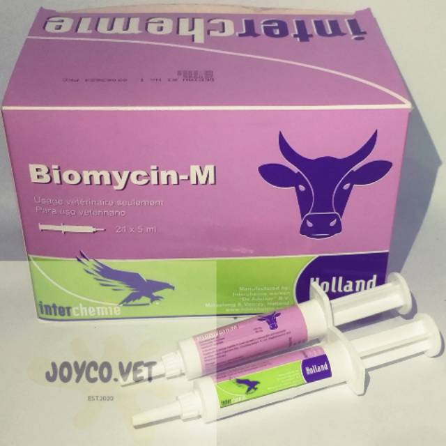 Jual TMC Biomycin-M Syringe 5ml - Obat Mastitis Masa laktasi 1 box isi ...