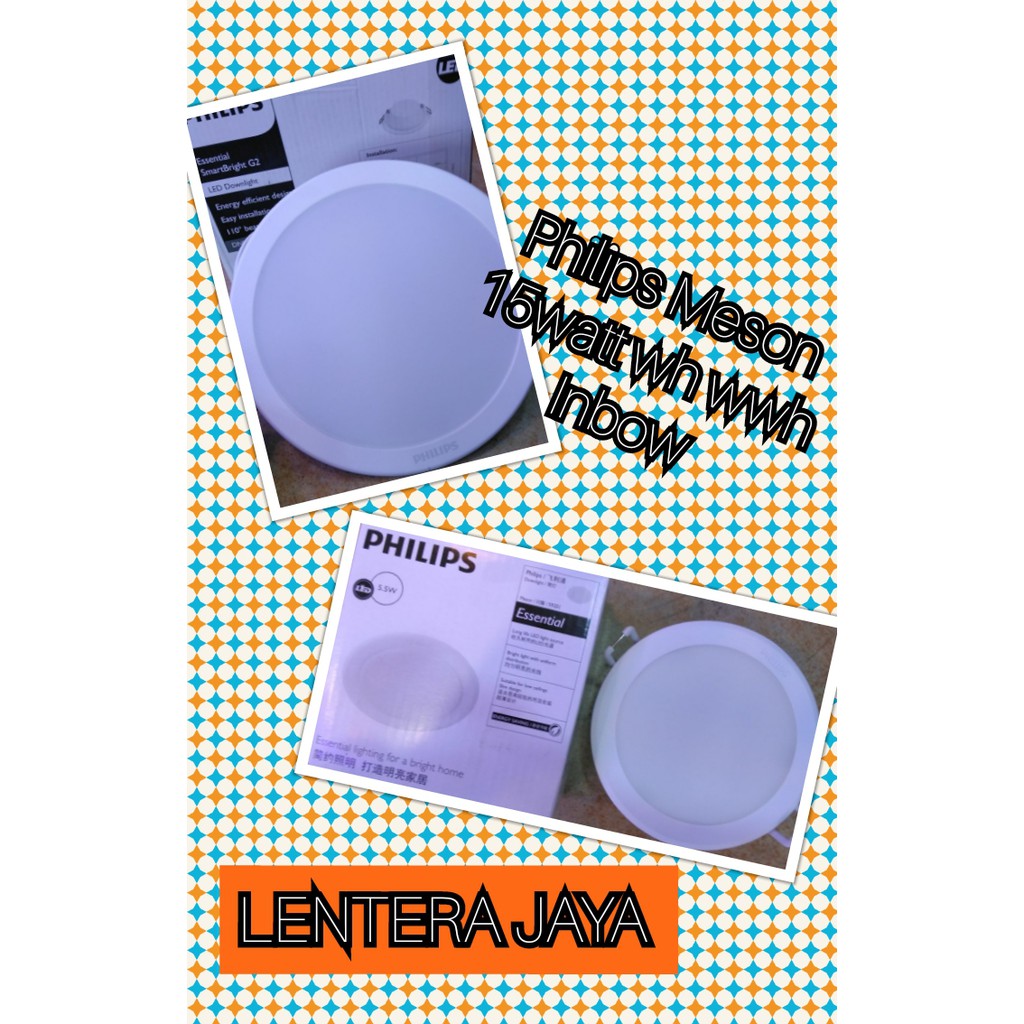 Jual Lampu Downlight Panel LED 15watt 15 Watt 15w White Wwh Philips 6 ...