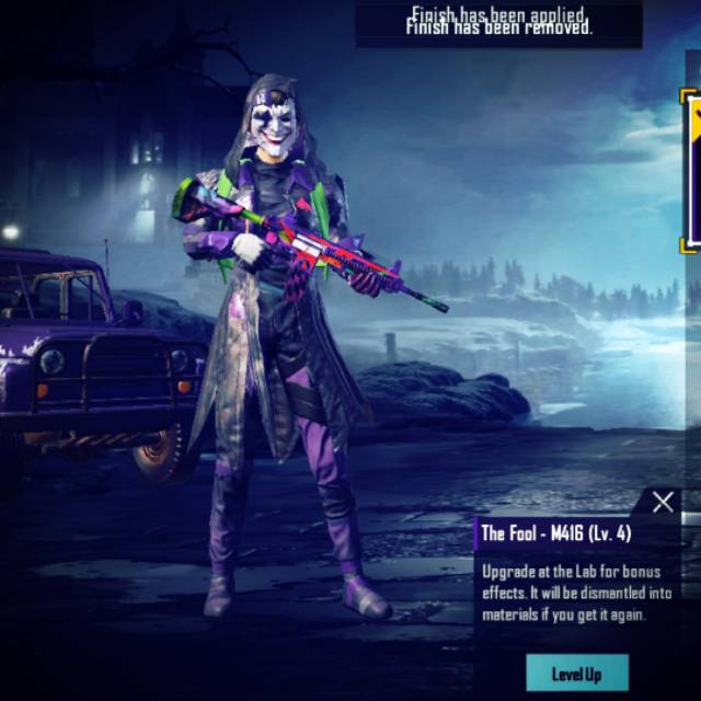 Jual Akun PUBGM SET THE FOOL M4 LV 4 SISA 1 MATERIAL. UAZ LEVEL 1 ...
