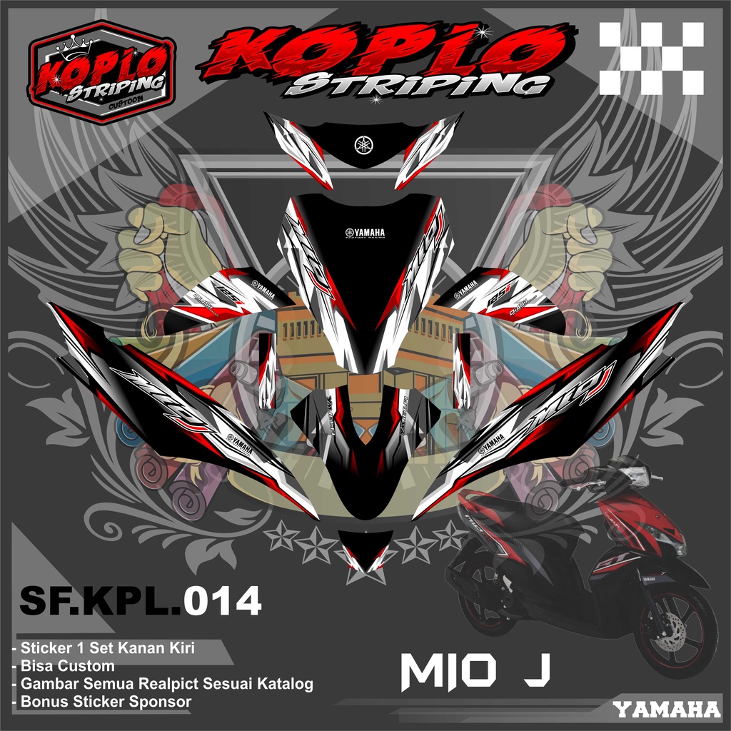 Jual Stiker Decal Full Body Motor Yamaha Mio J - Sticker Decal Full ...