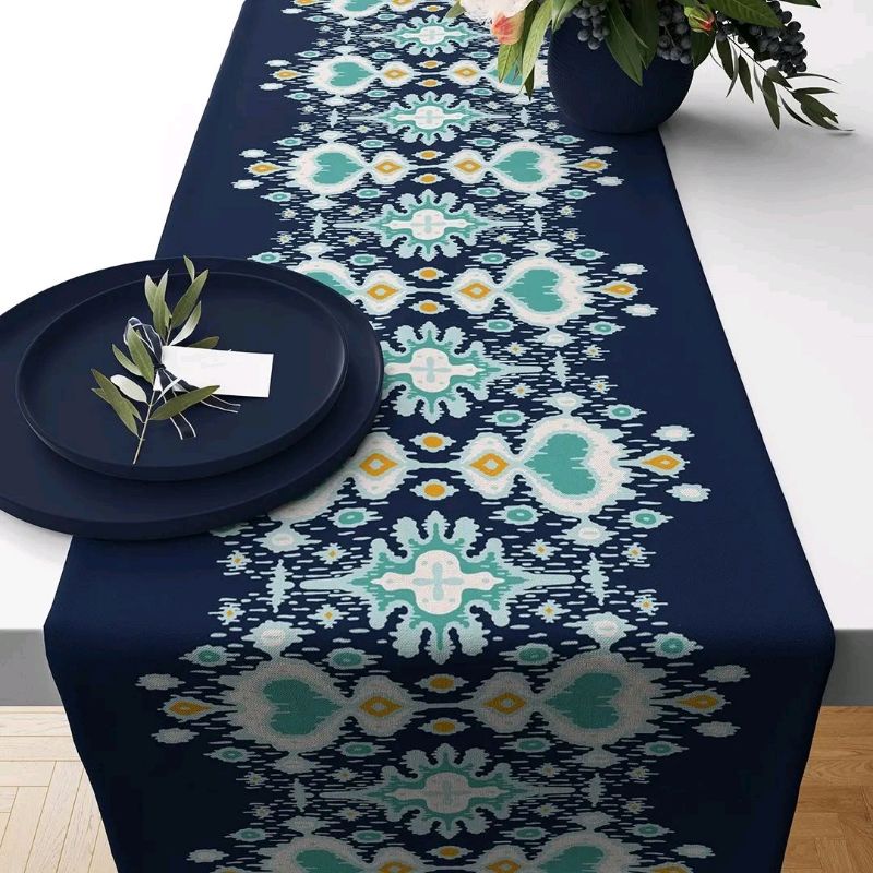 Jual TABLE RUNNER TAPLAK MEJA PRINT MOTIF TENUN 140x40 DAN 230x40 CM ...
