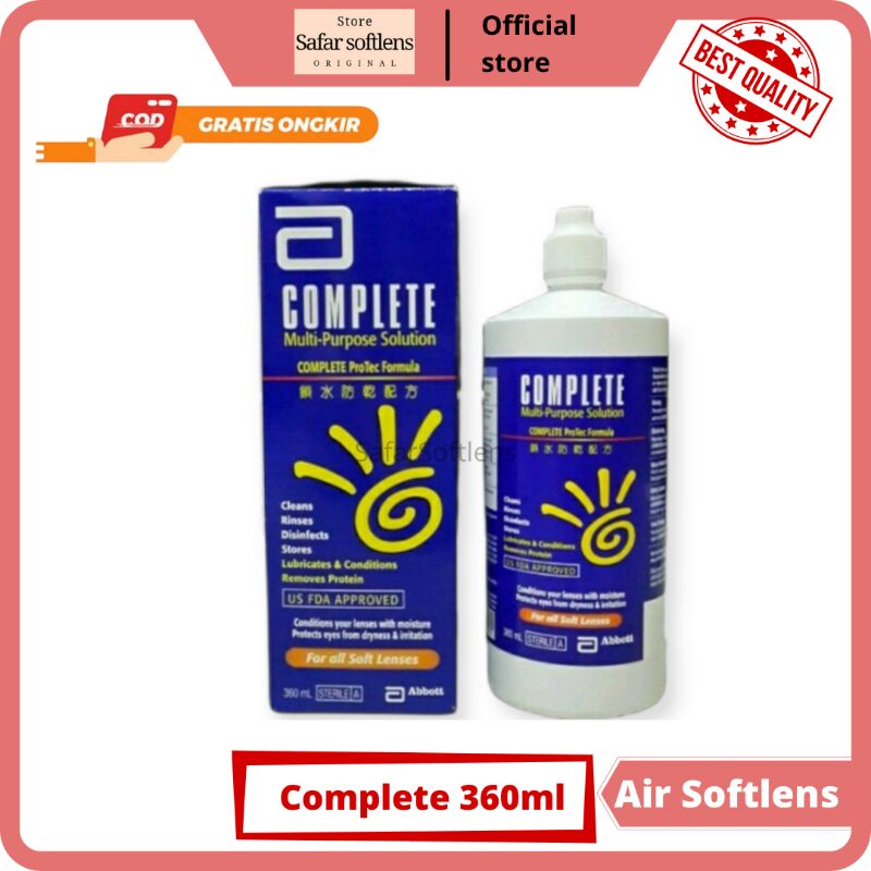 Jual AIR CUCI SOFTLENS CAIRAN PEMBERSIH SOFTLENS COMPLETE 360 ML ...