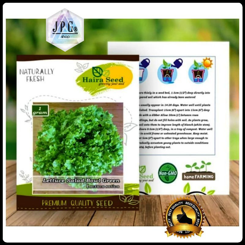 Jual Benih Lettuce Salad Bowl Green Selada Keriting Hijau Kemasan Repact | Shopee Indonesia